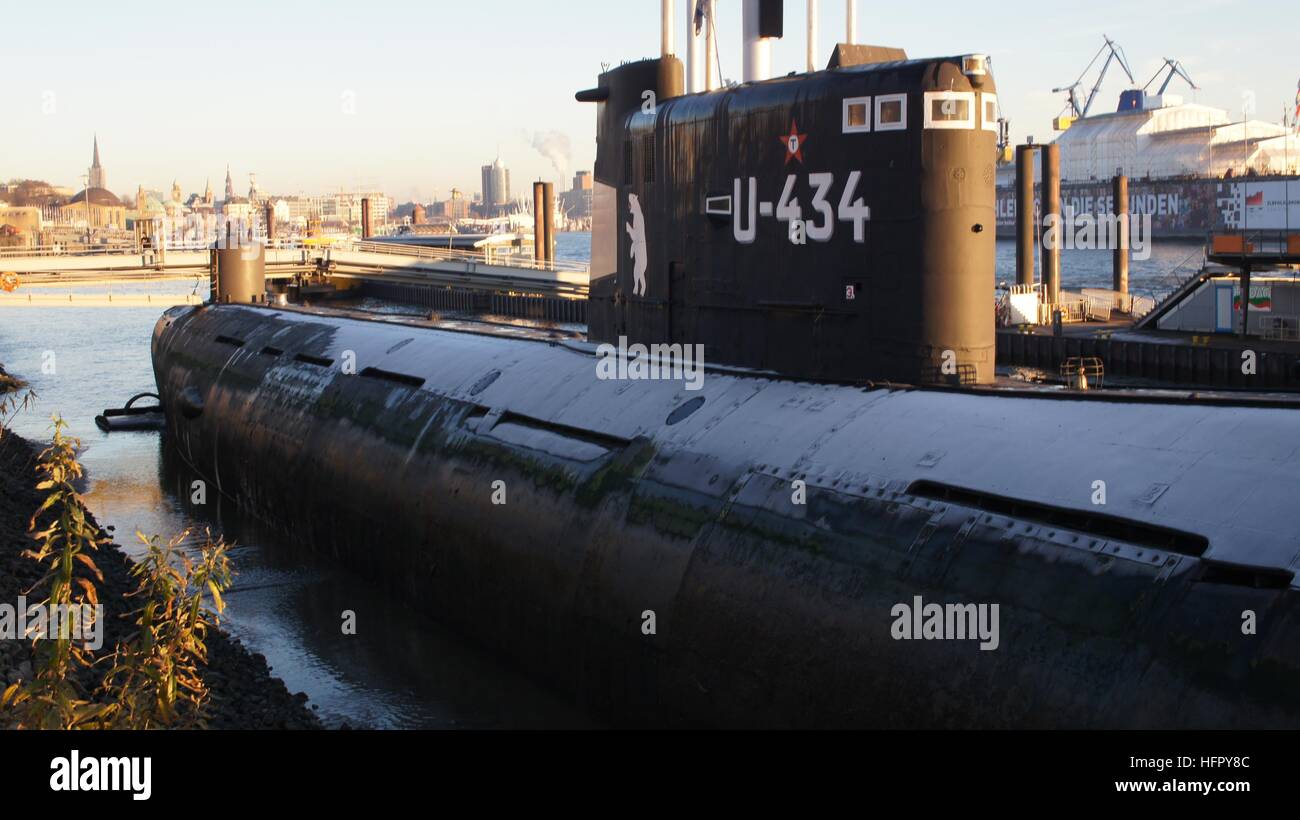 Ein echtes u-Boot u-Boot-Museum in Hamburg Stockfotografie - Alamy