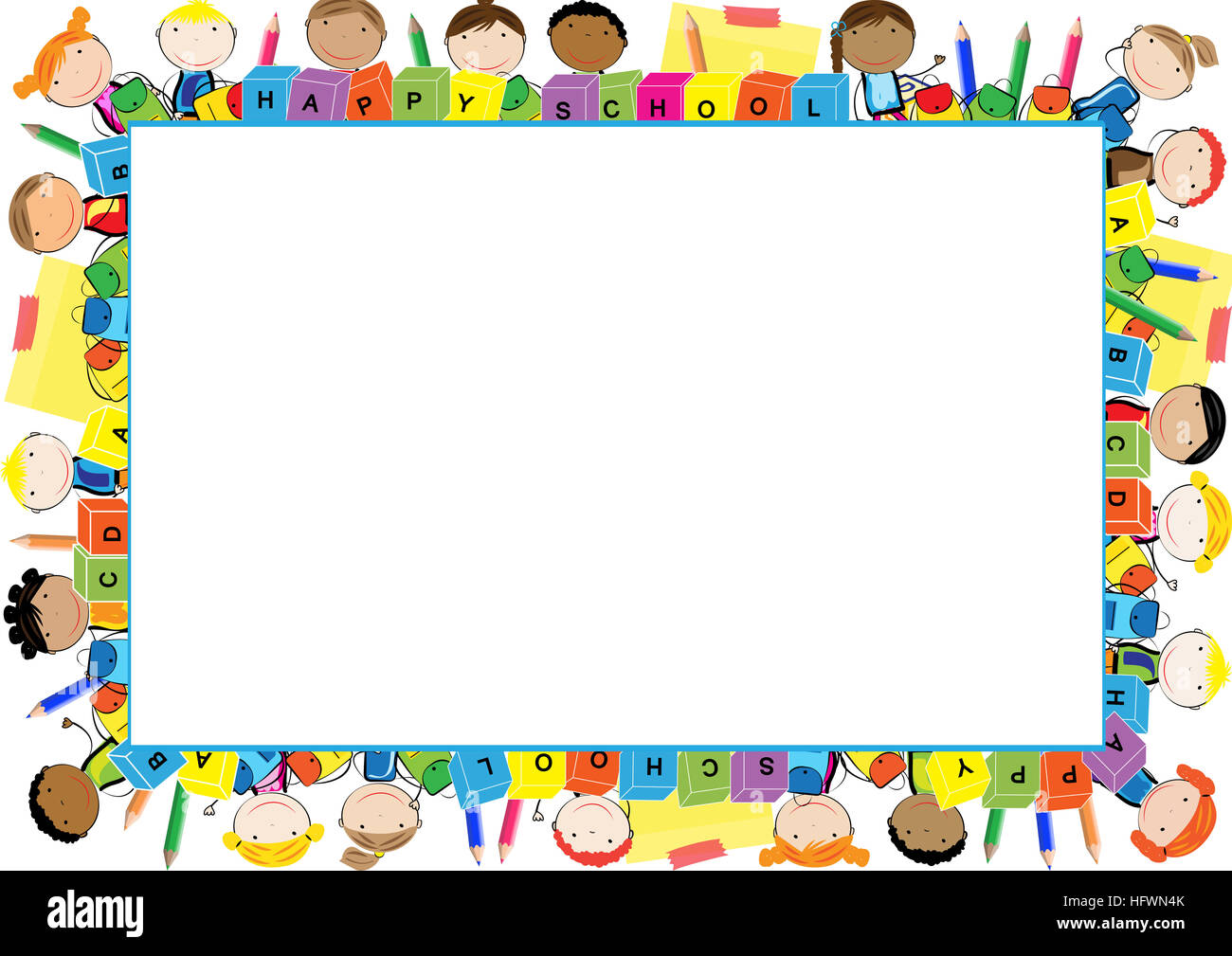 Farbige Rahmen für Kinder Stockfotografie - Alamy