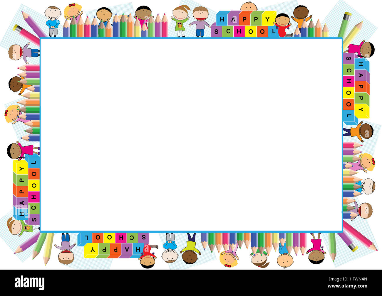 Farbige Rahmen für Kinder Stockfotografie - Alamy