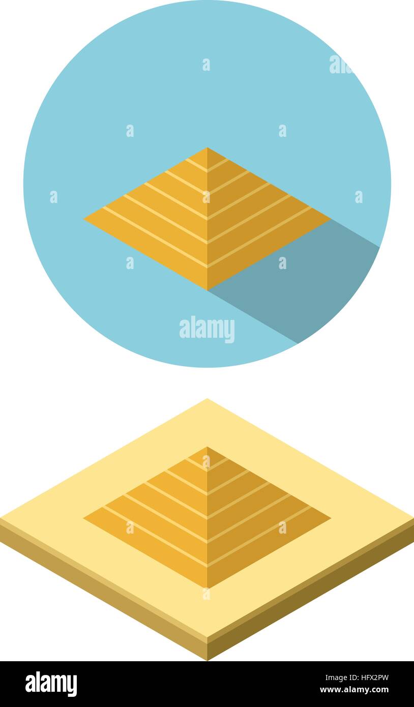 Pyramide-Symbol in der isometrische Art, Vektor-design Stock ...