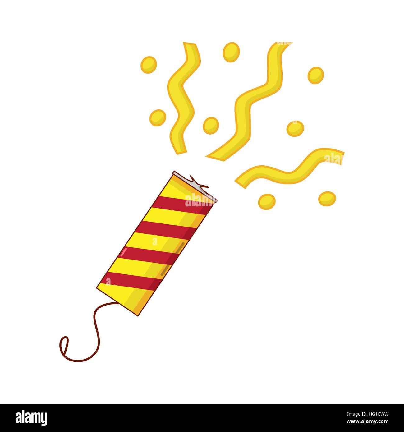 Cracker-Symbol im Comic-Stil auf weißem Hintergrund Stock-Vektorgrafik ...