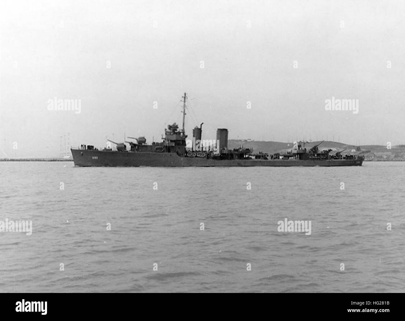 USS Hull (DD-350) aus der Mare Island Navy Yard, Kalifornien, 20. April ...