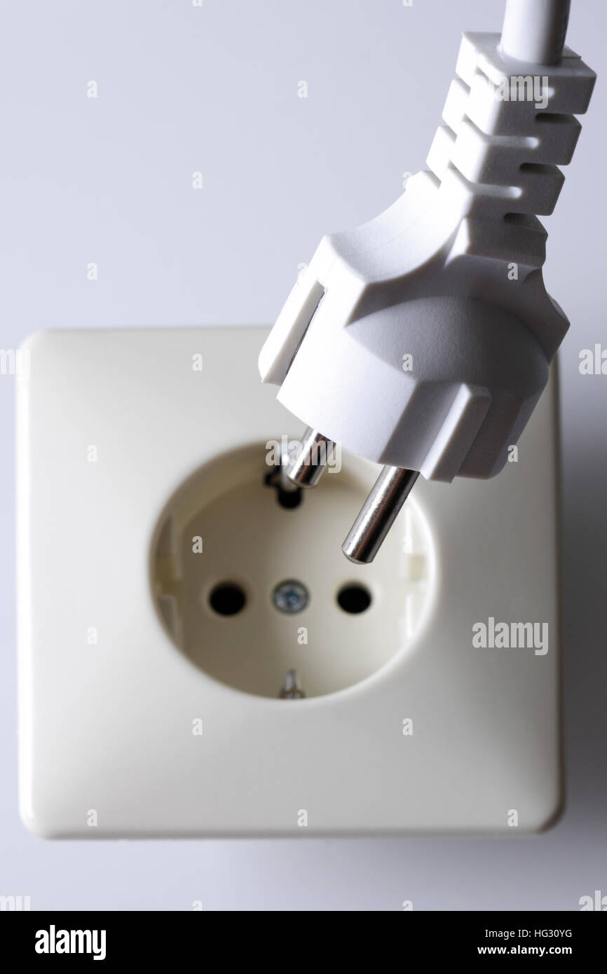 Elektrische Stecker und Steckdose (Steckdose Stockfotografie - Alamy