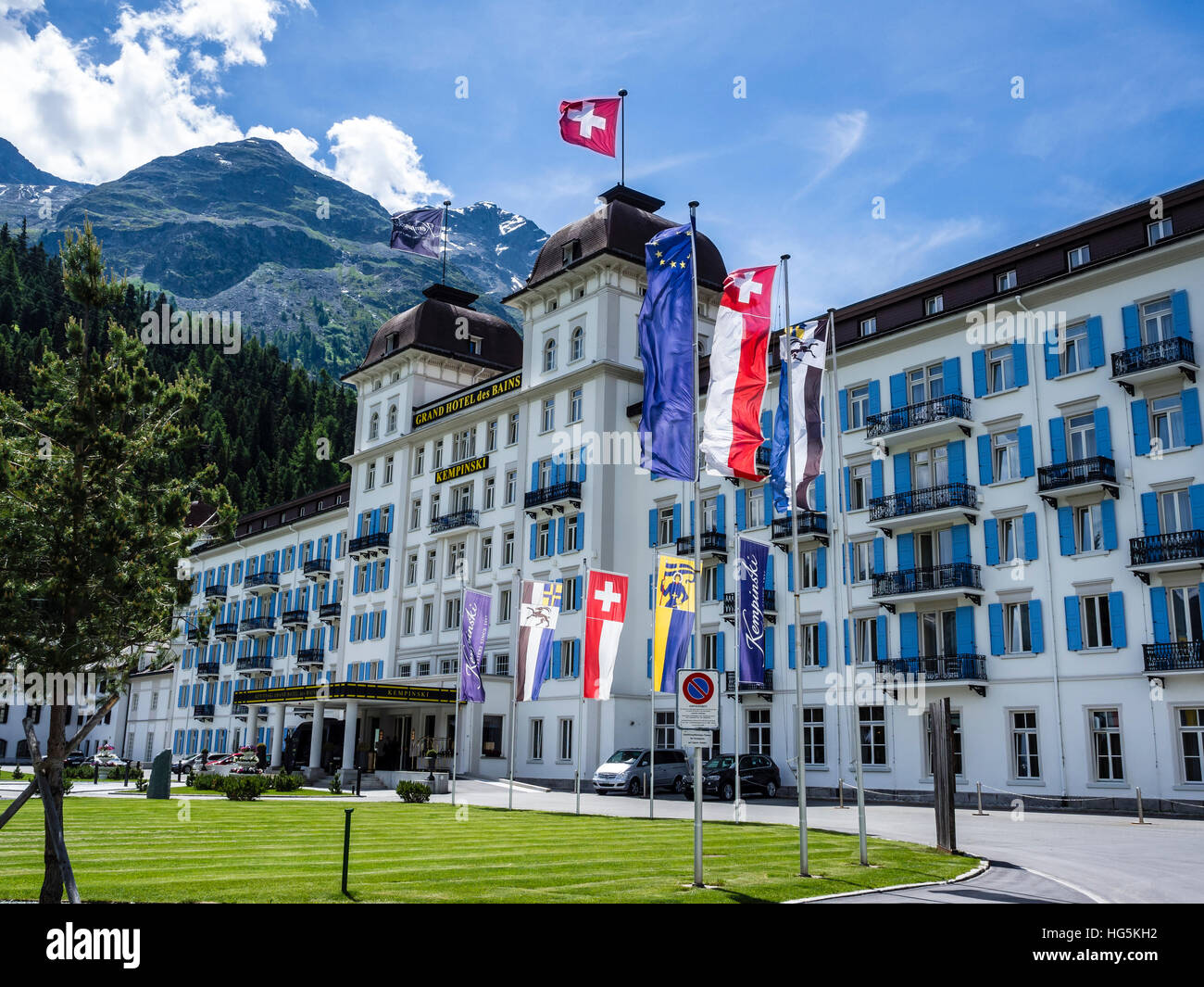 Hotel Kempinski, St. Moritz, Engadin, Schweiz Stockfotografie - Alamy