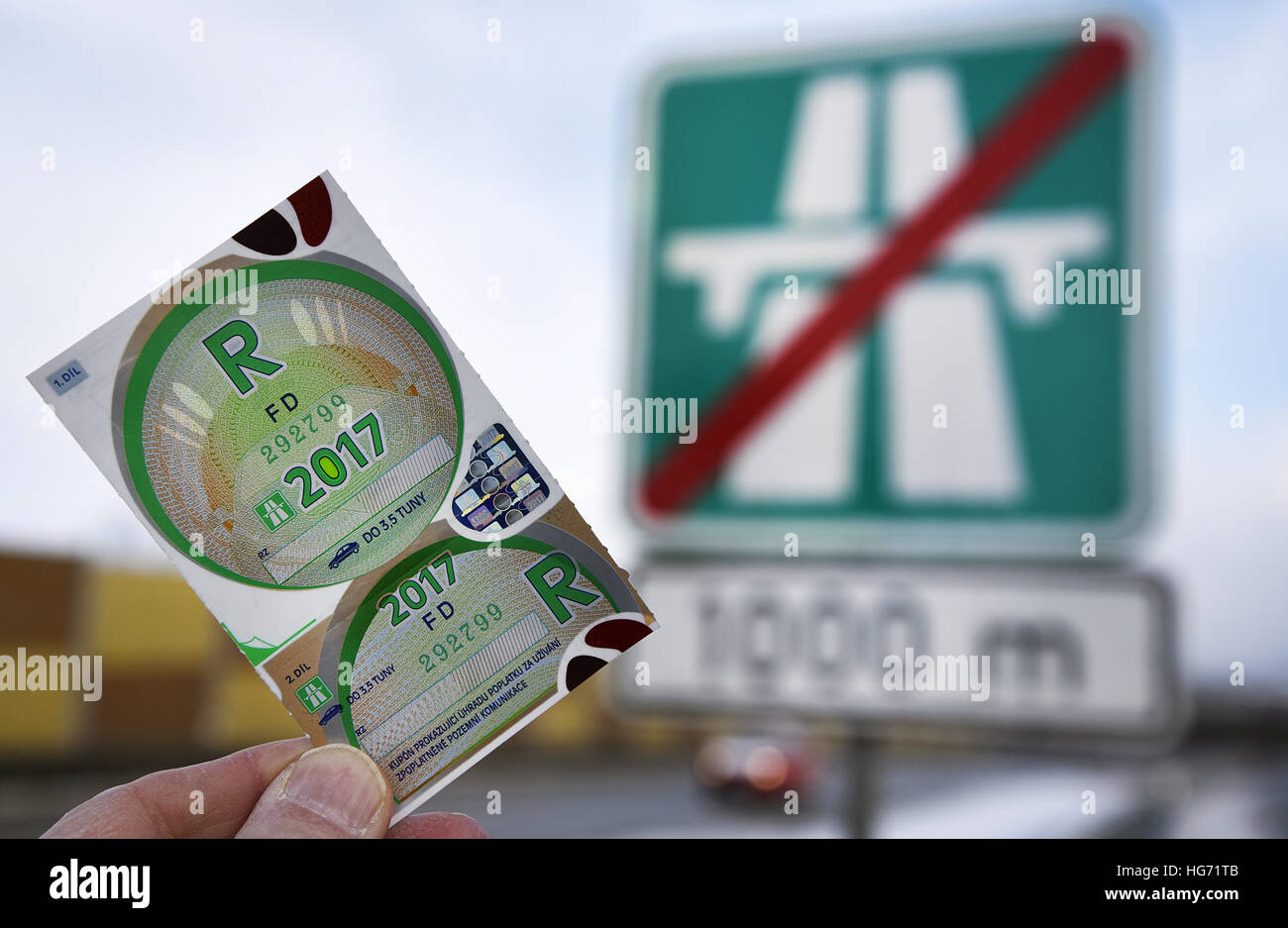 Tschechische Autobahnvignette Stockfotos und -bilder Kaufen - Alamy