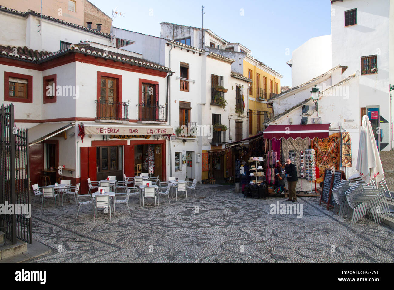 Albaizin, Granada Spanien, Gasse und Häuser maurische Viertel ...