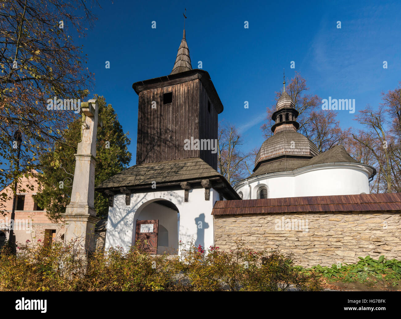 Kirche von Saint Catherine Rotunde, Wehrkirche in Ceska Trebova, Böhmen ...