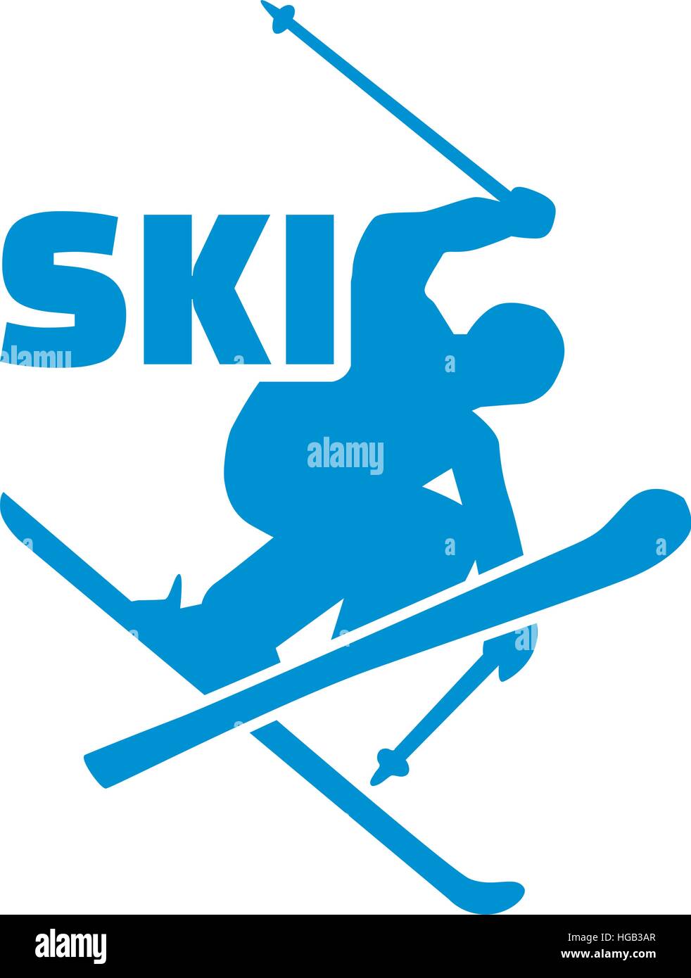 Skier logo Stock-Vektorgrafiken kaufen - Alamy