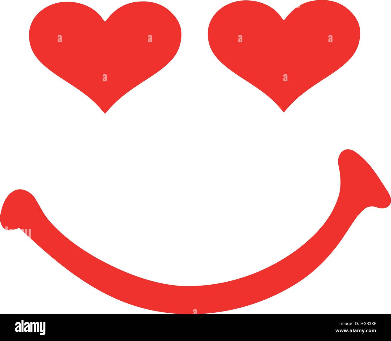 Rotes herz augen emoticon Stock-Vektorgrafiken kaufen - Alamy
