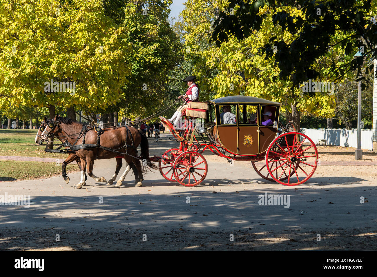 Pferdekutsche kolonial williamsburg virginia -Fotos und -Bildmaterial ...