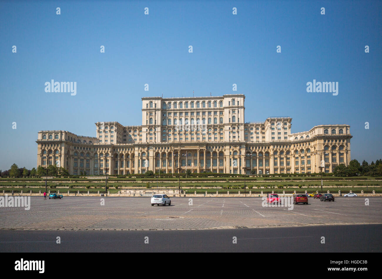 Romania Bucharest City Parliament Building Stockfotos & Romania ...