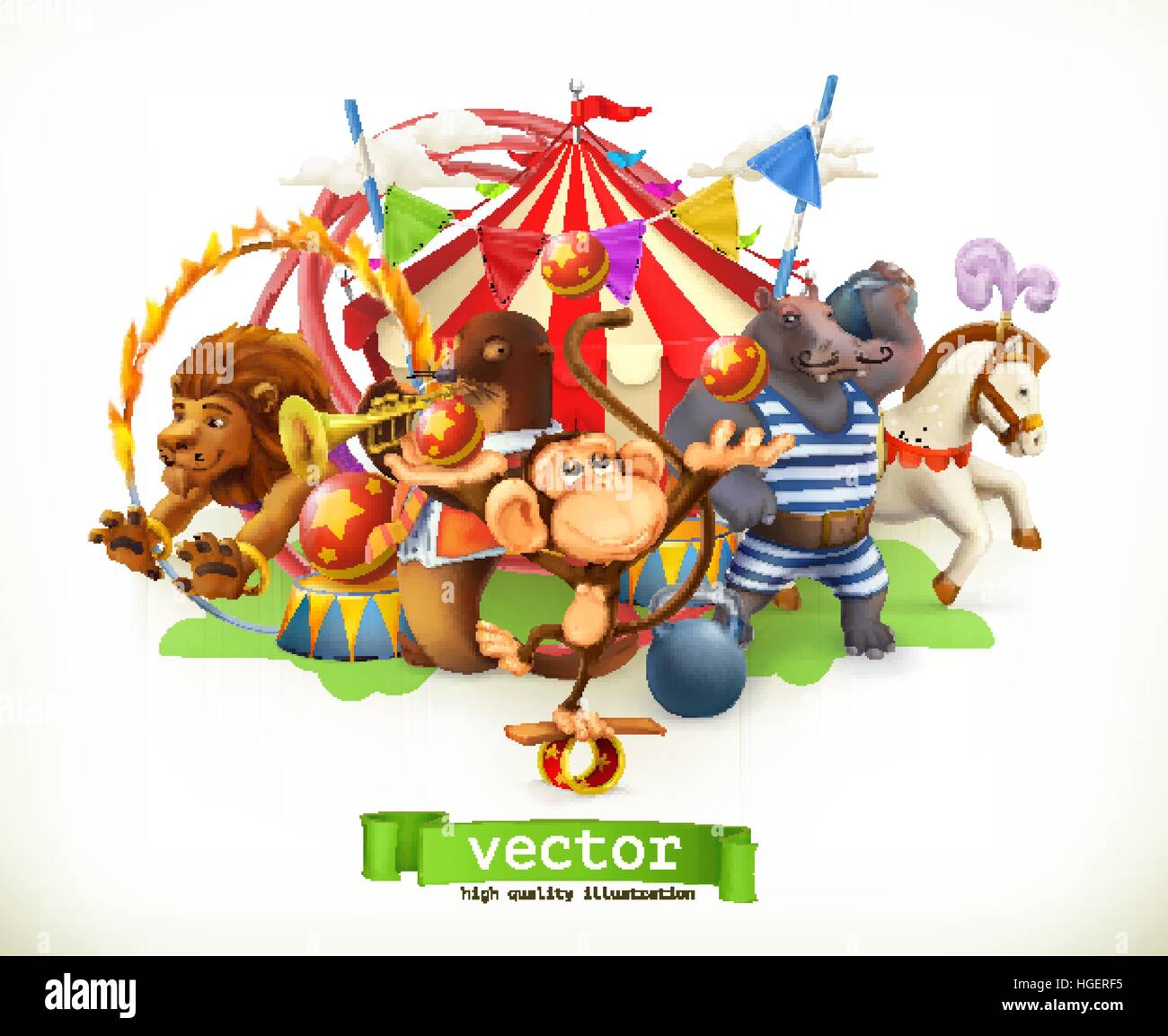 Cartoon animal circus circus tent -Fotos und -Bildmaterial in hoher ...