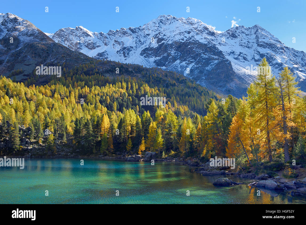 Autumn at the lago di saoseo -Fotos und -Bildmaterial in hoher ...