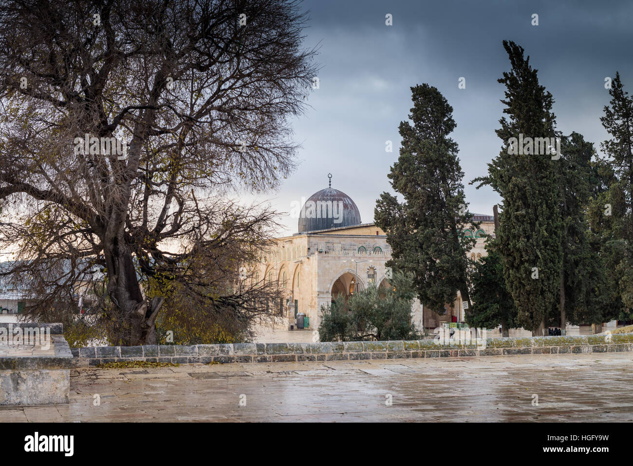 Al-Aqsa-Moschee auf dem Tempelberg, Jerusalem, Israel, Asien ...