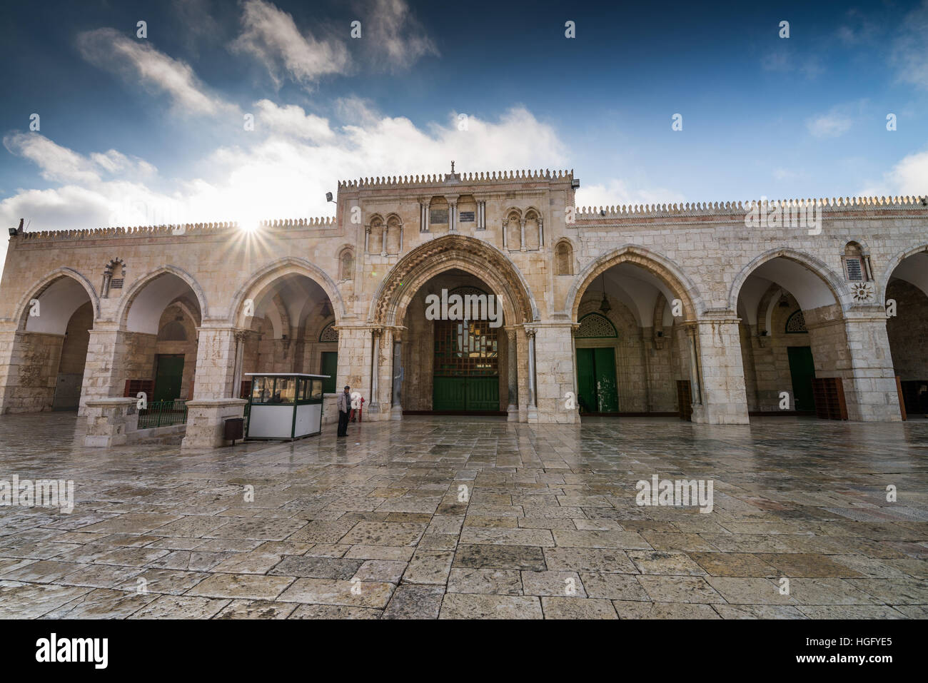 Al-Aqsa-Moschee auf dem Haram al-Sharif, auch bekannt als den ...