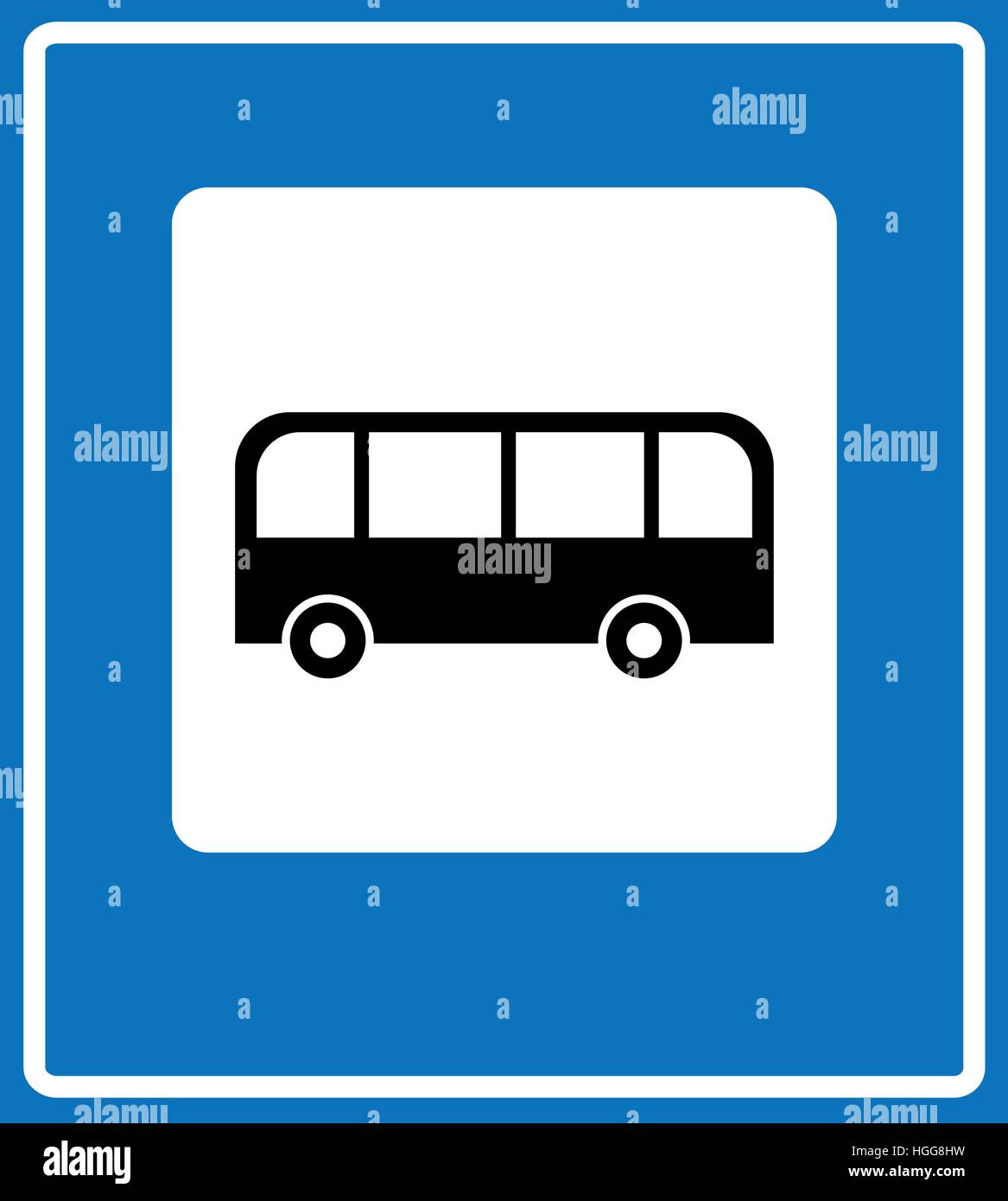 Bus Stop-Schild Verkehrsschild Straße Stock-Vektorgrafik - Alamy