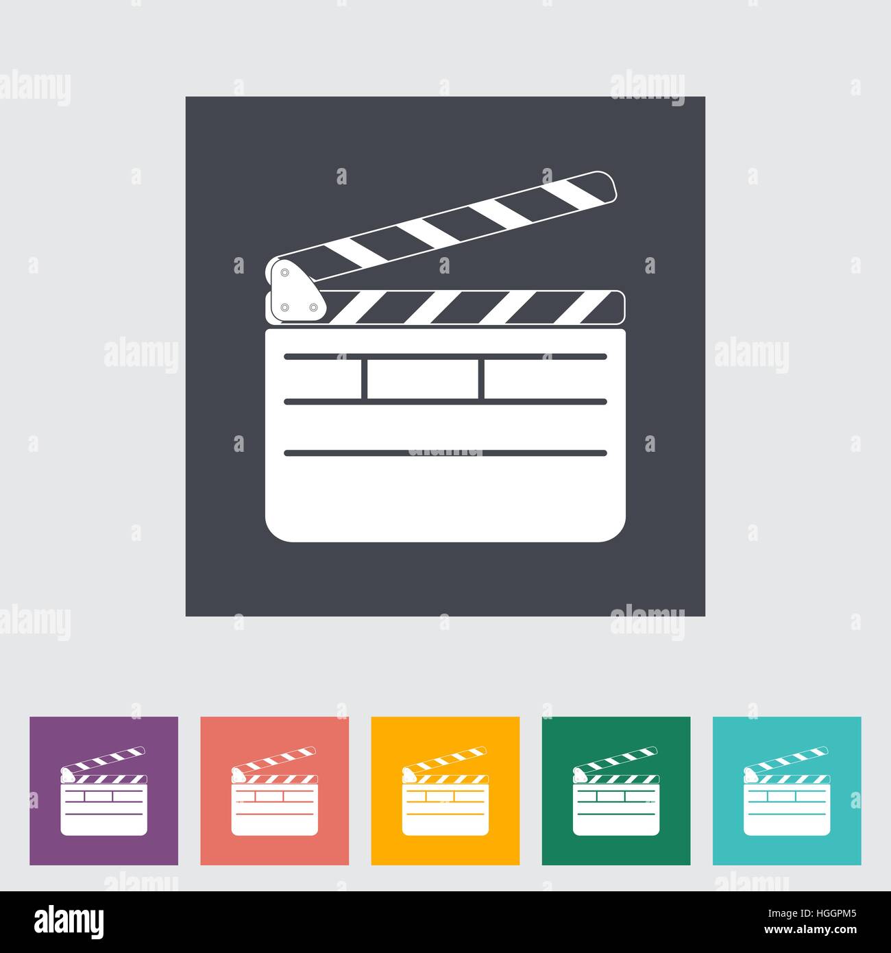 Regie Klappe flach Symbol. Vektor-Illustration Stock-Vektorgrafik - Alamy