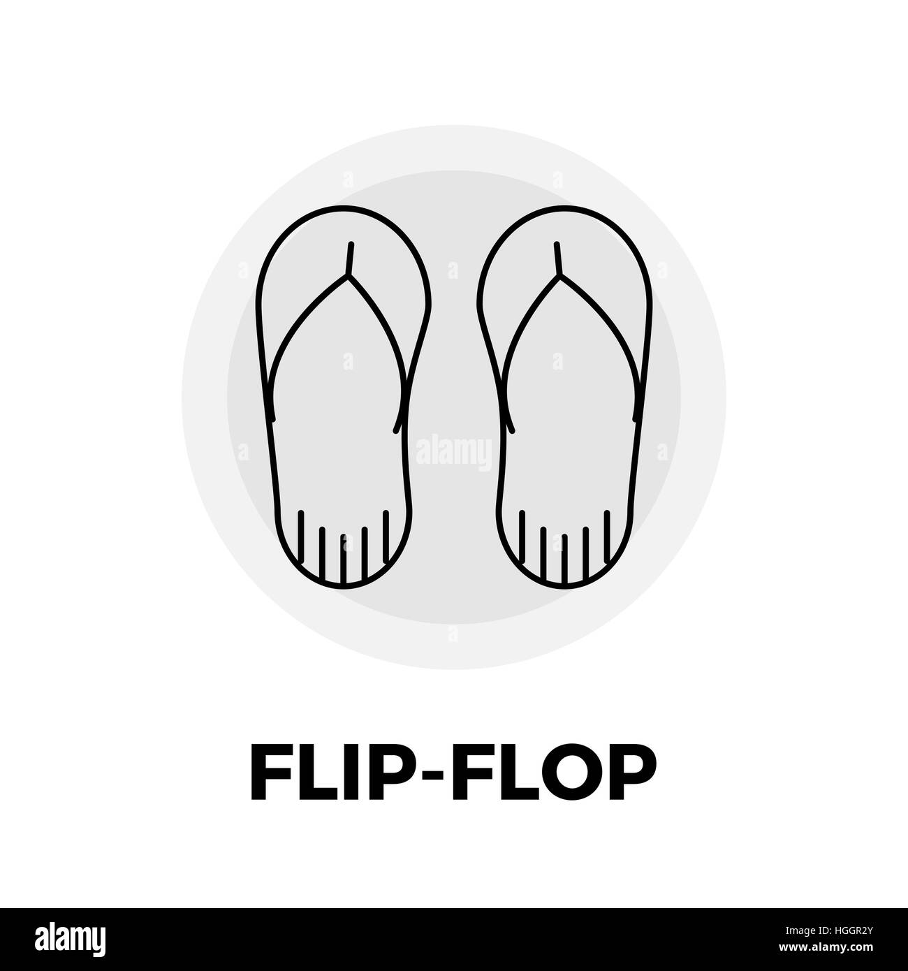 Flip-Flop-Symbol Vektor. Flip-Flop Symbol flach. Flip-Flop-Symbolbild ...
