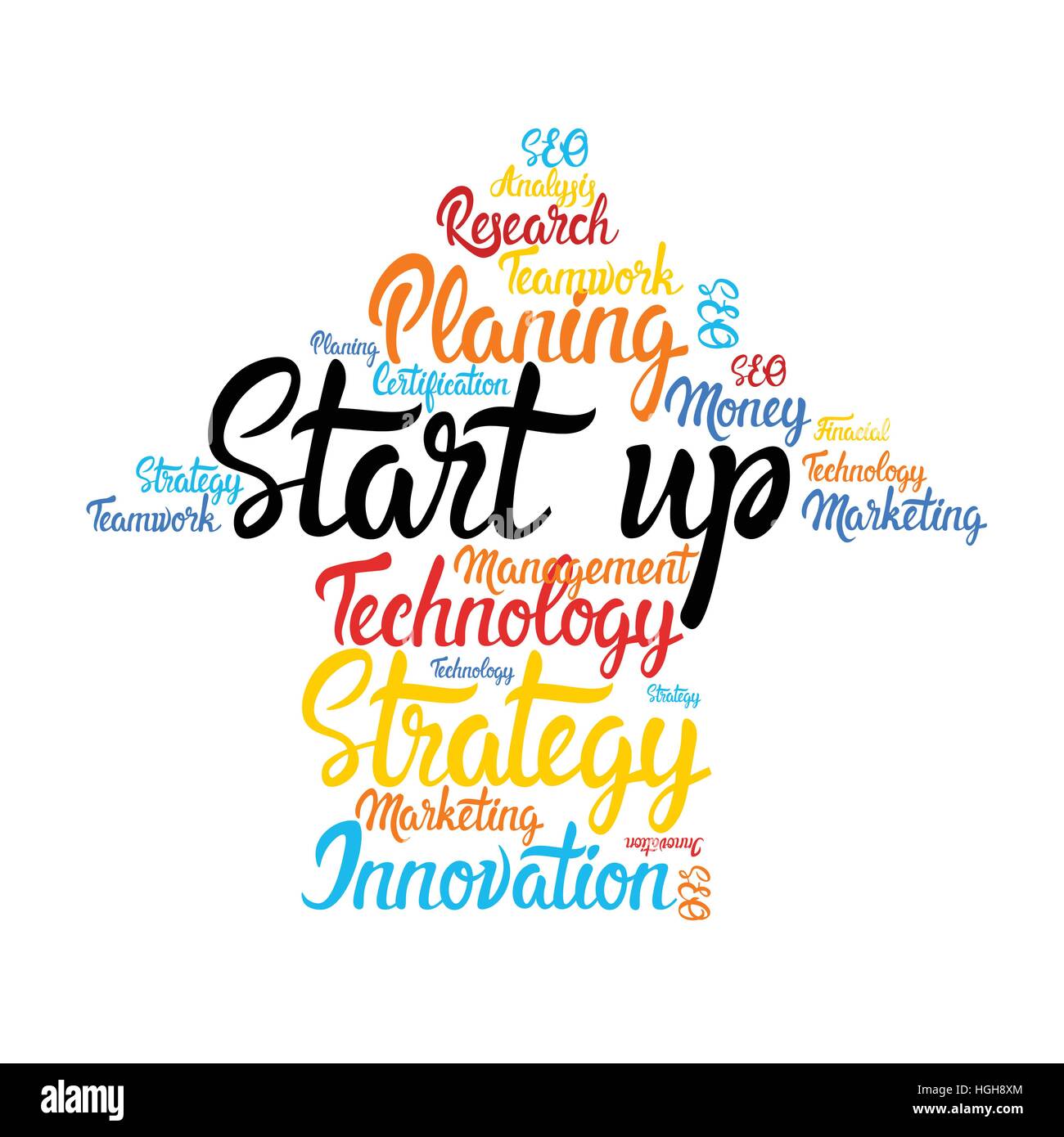 Start Entwicklung Business Brainstorming Infografik Stock-Vektorgrafik ...