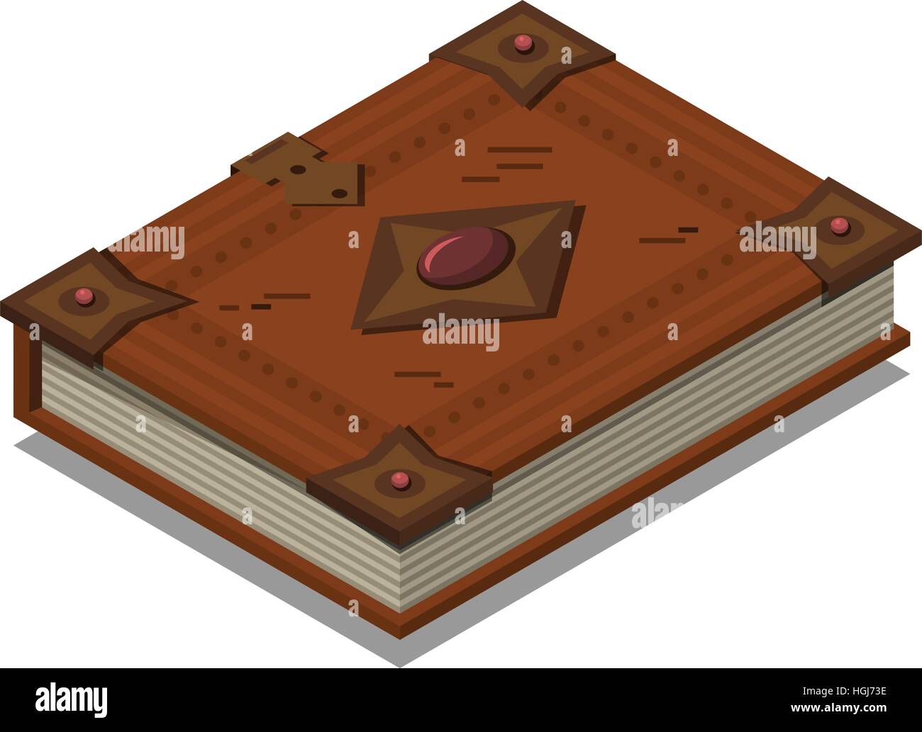 Alten 3d buntes Buch oder Tutorial. Isometrische flache Classbook oder ...