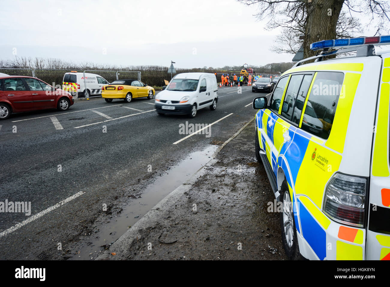 Anti-Fracking Protest an der Cuadrilla Preston neue Straße Shalegas ...
