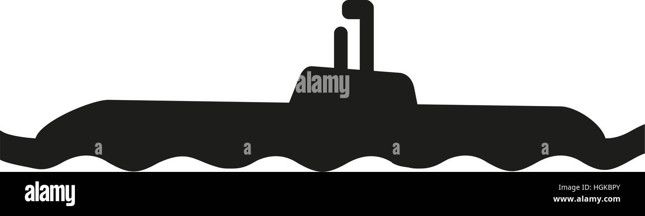 U-Boot an der Wasseroberfläche mit Periskop Stockfotografie - Alamy