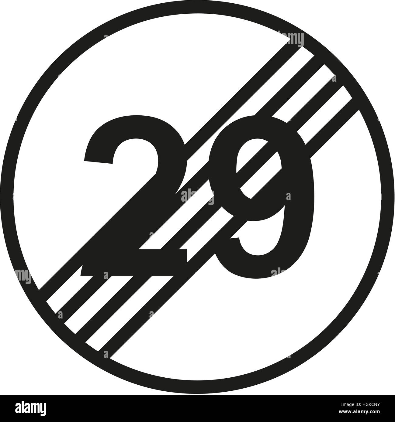 30. Geburtstag Verkehrsschild Stockfotografie - Alamy