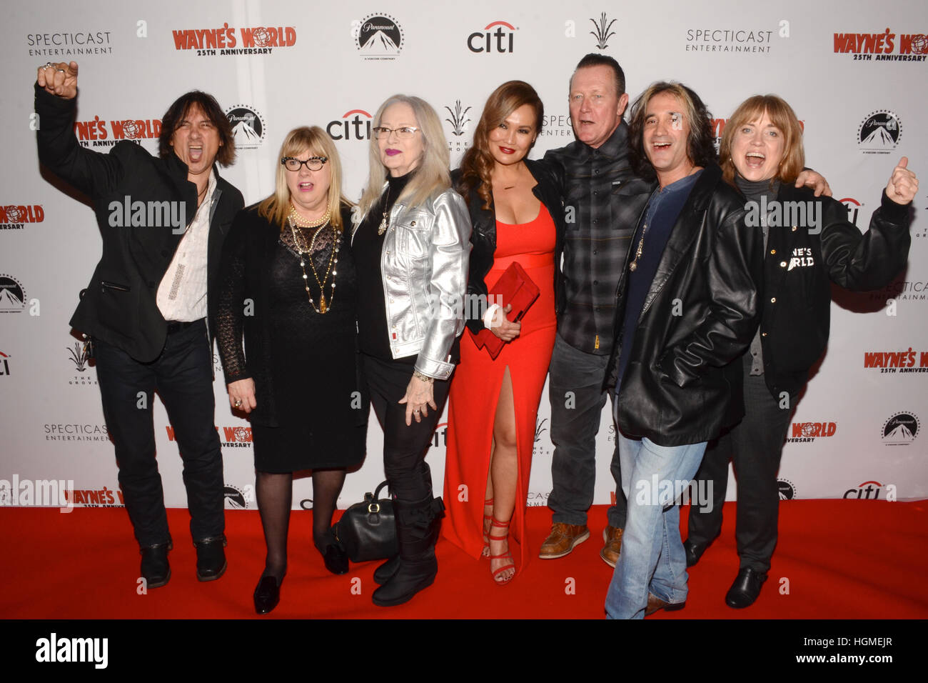 Los Angeles, USA. 9. Januar 2017. George Foster, Colleen Camp, Penelope ...