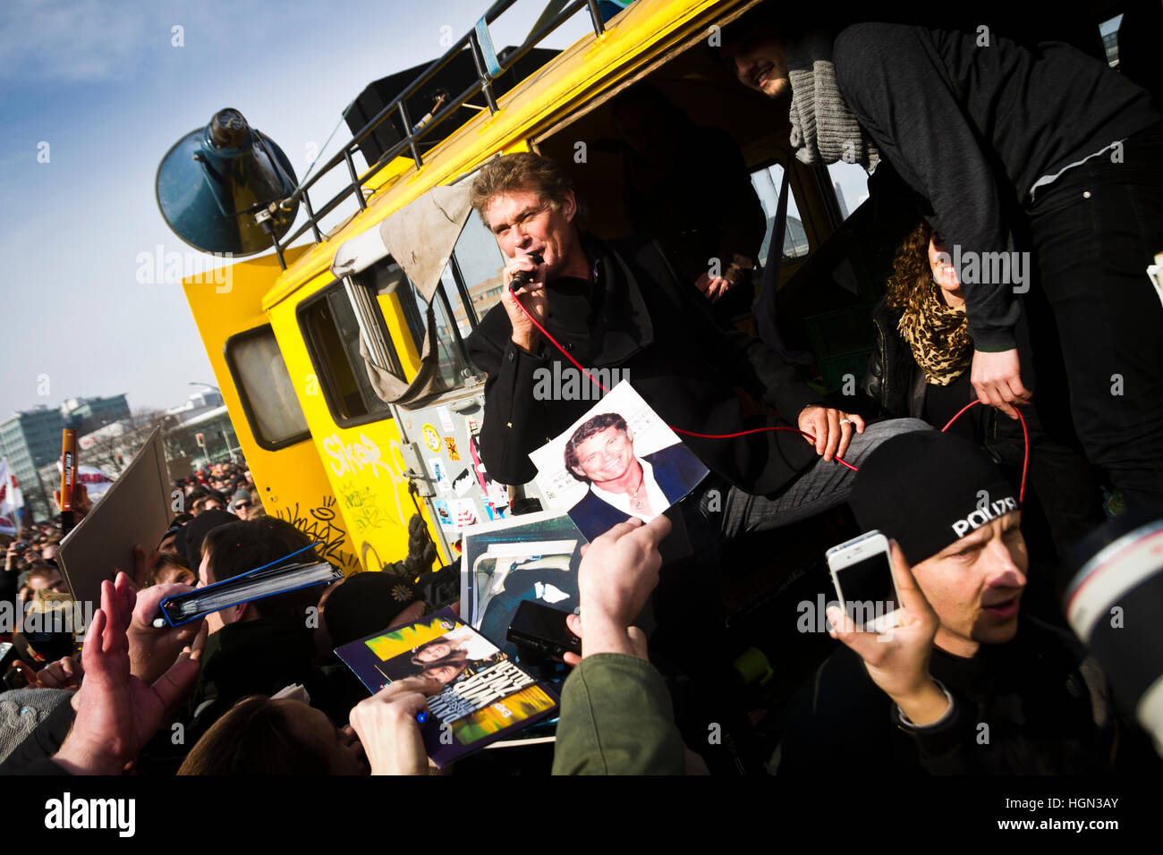 David Hasselhoff Berlin Wall Stockfotos und -bilder Kaufen - Alamy