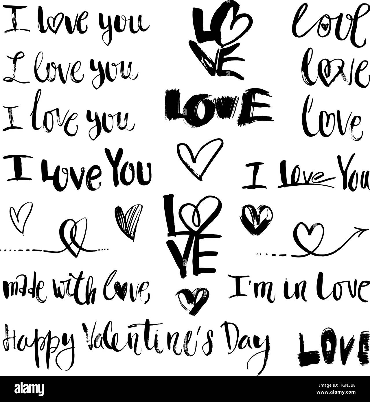 Liebe leidenschaft schriftzug schriftzug Stock-Vektorgrafiken kaufen ...