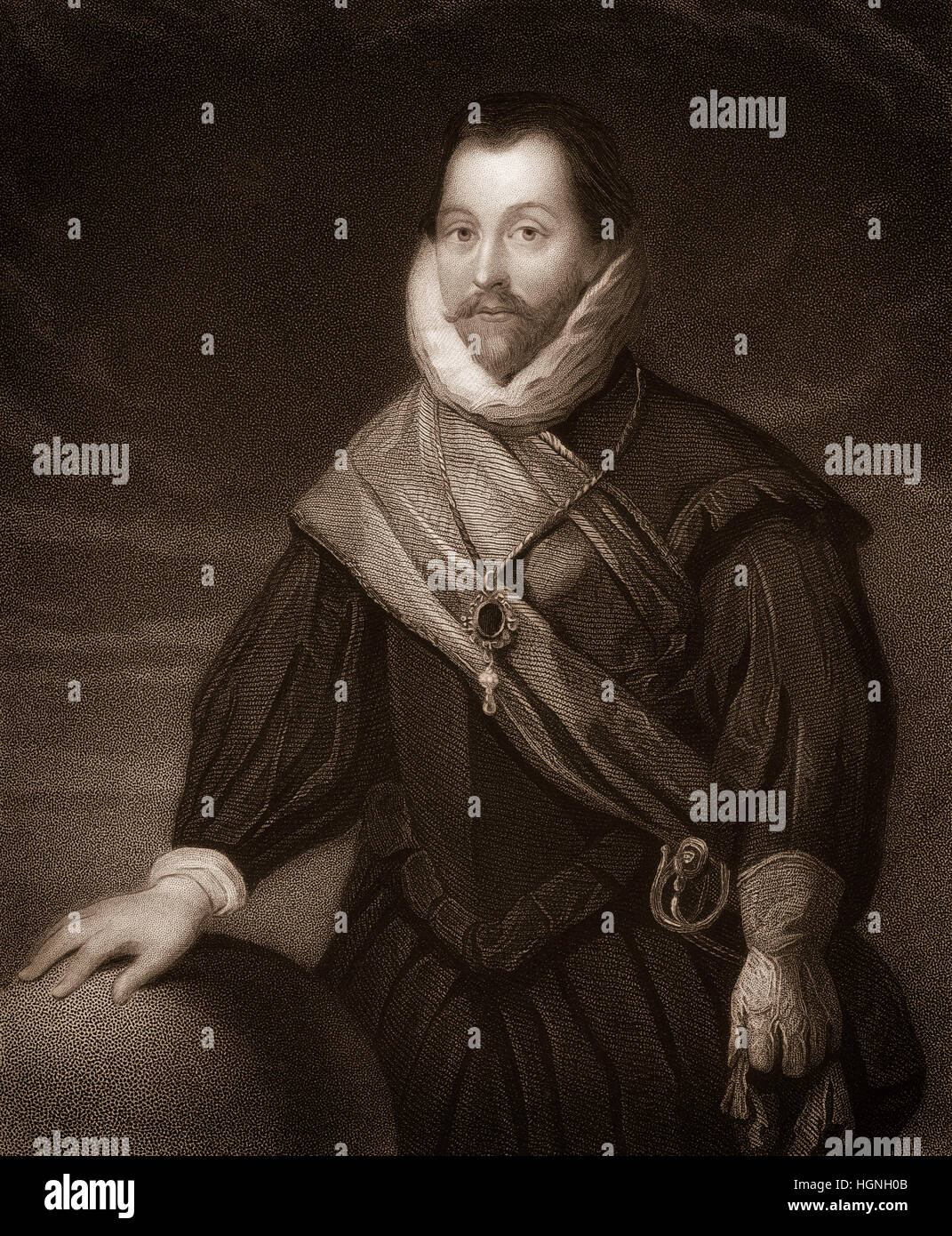 Sir Francis Drake, ca. 1540-1596, ein englischer Seemann, Piraten ...