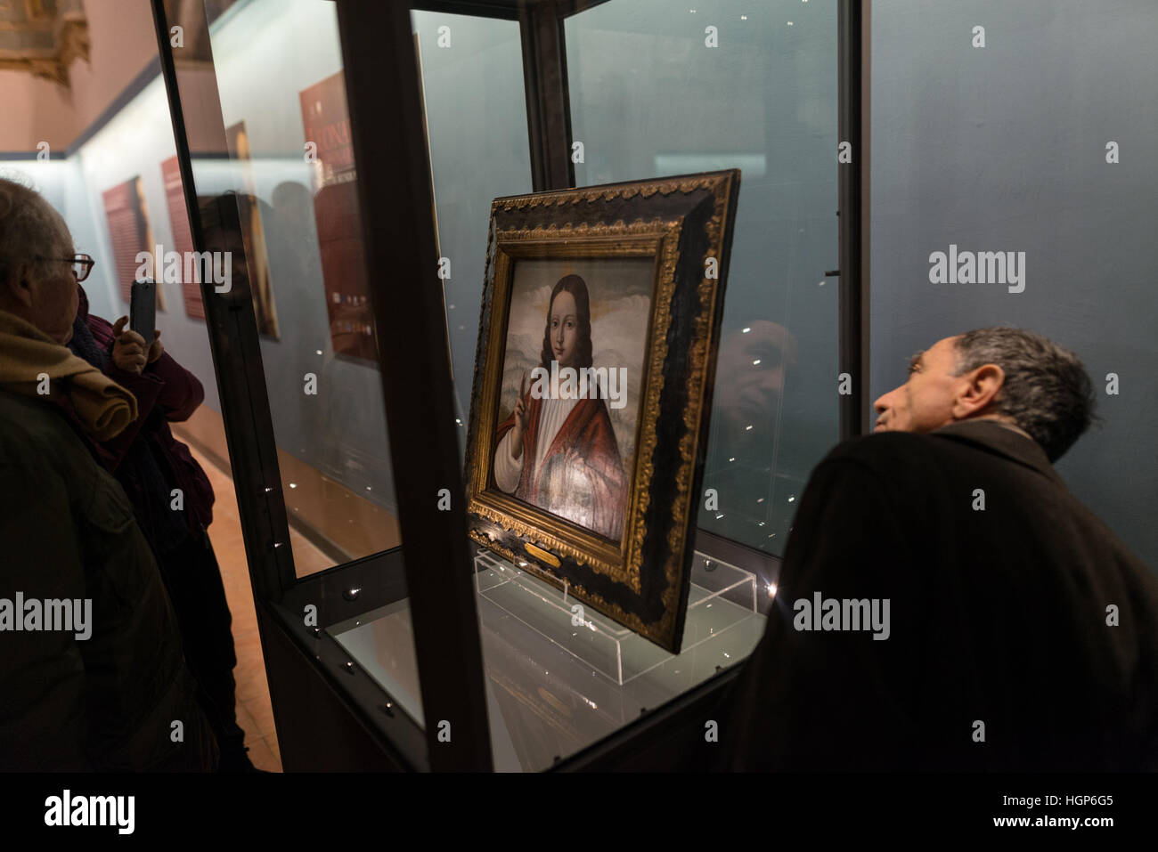 Leonardo Da Vinci Salvator Mundi Stockfotos und -bilder Kaufen - Alamy