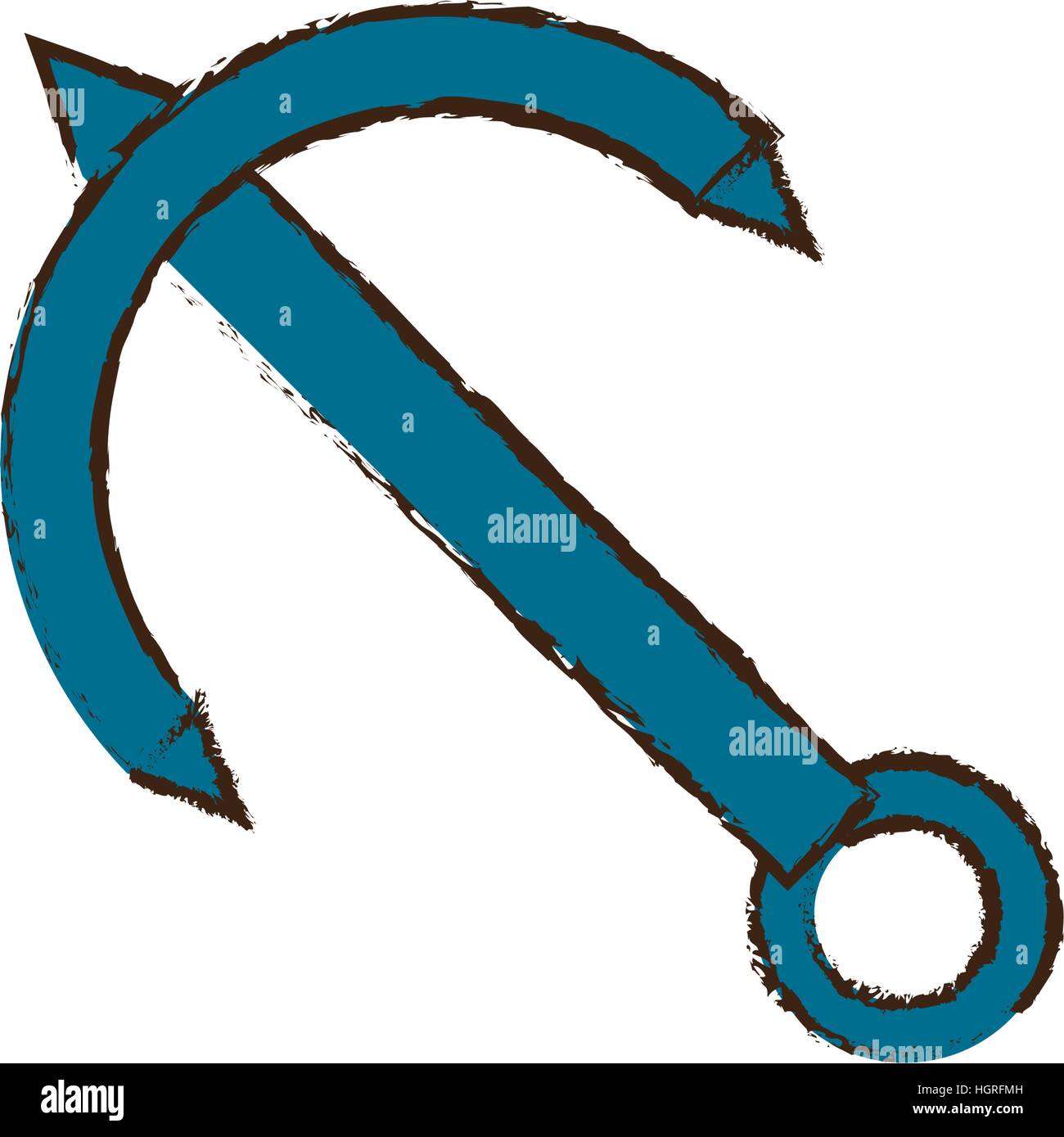 Anker Nautik Reisen maritime Farbe Skizze Vektor Illustration Eps 10 ...