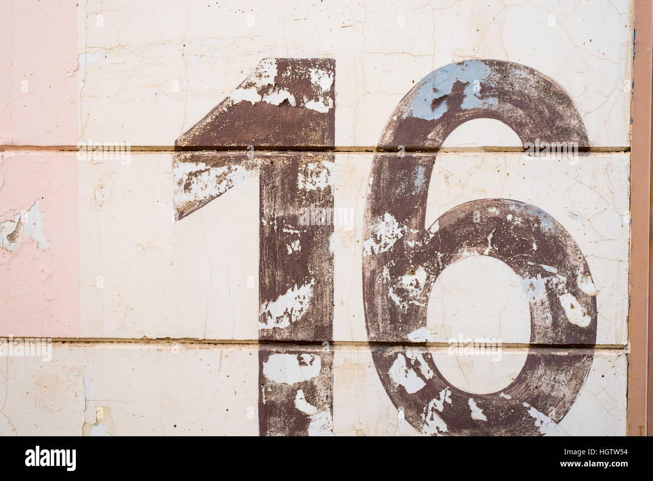 Number sixteen -Fotos und -Bildmaterial in hoher Auflösung – Alamy