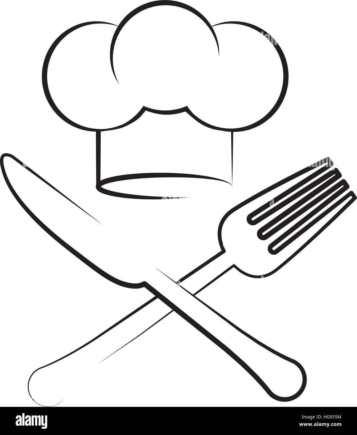 Koch Hut Symbol Symbol Vektor Illustration Grafik-design Stock ...
