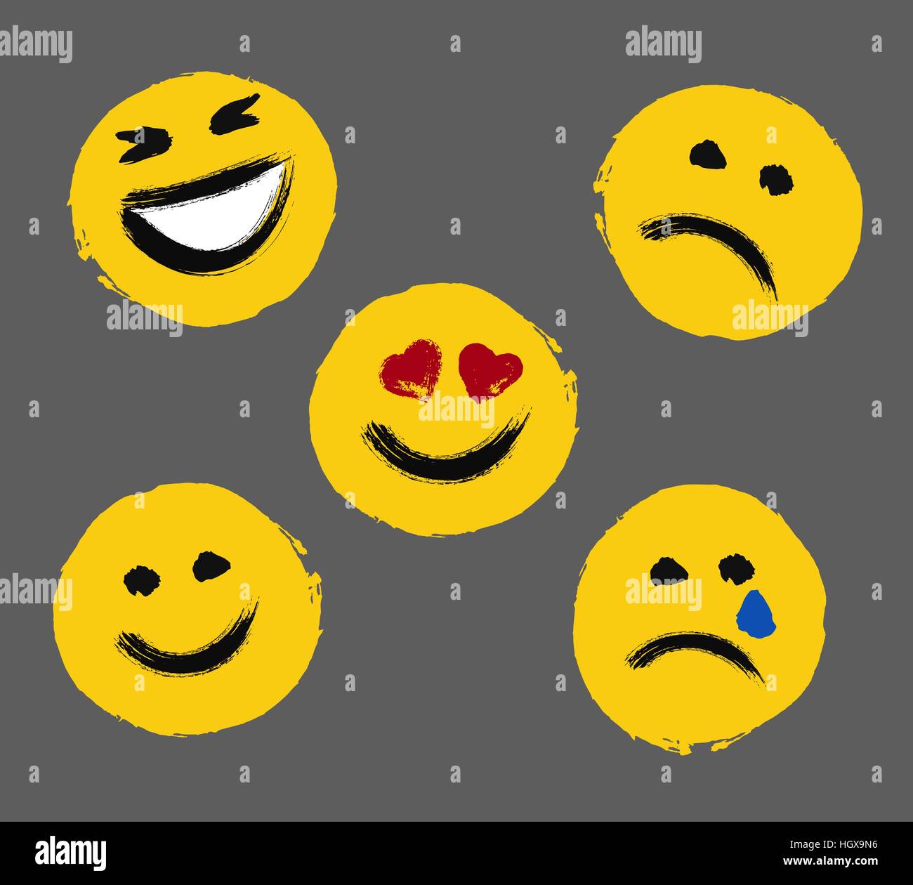 Smiley weinen lachen Stock-Vektorgrafiken kaufen - Alamy