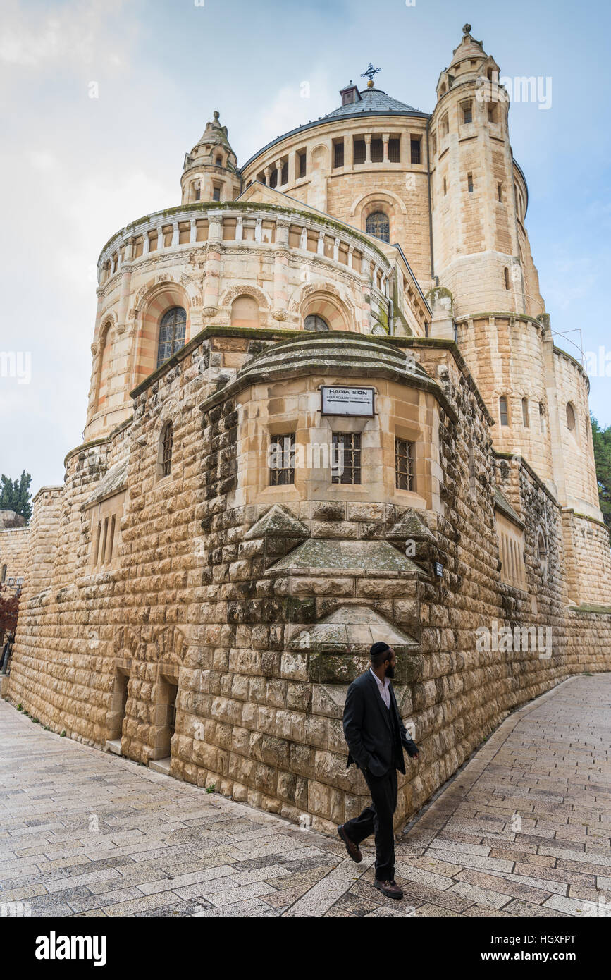 Zion Kirche, Dormitio-Abtei auf dem Berg Zion in Jerusalem, Israel ...