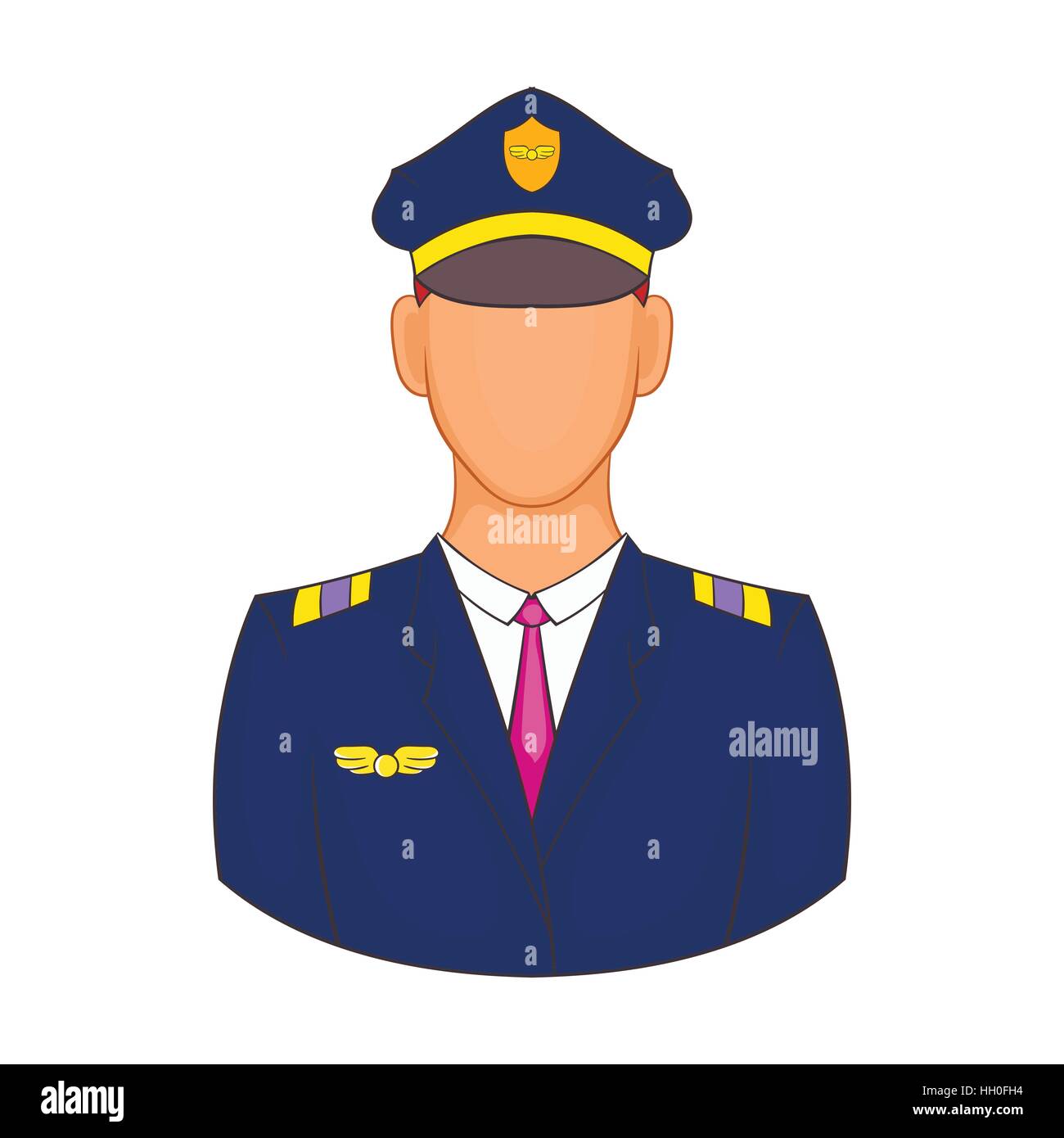 Pilot Symbol im Cartoon-Stil Stock-Vektorgrafik - Alamy