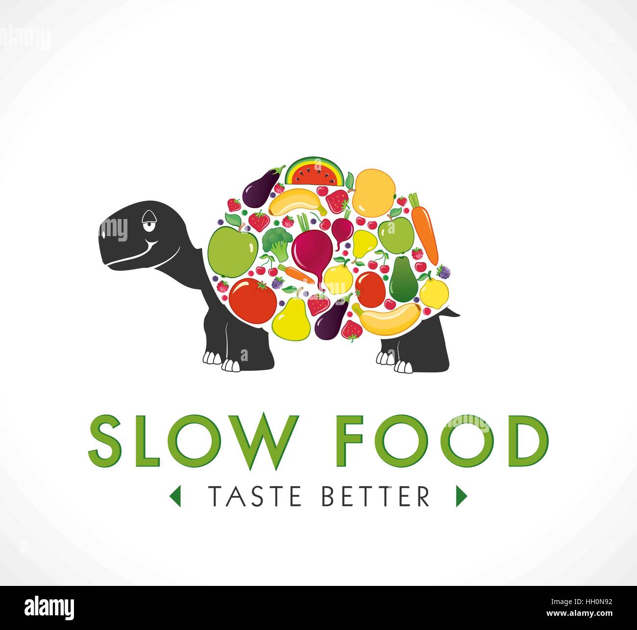 Logo - Slow food Stock-Vektorgrafik - Alamy