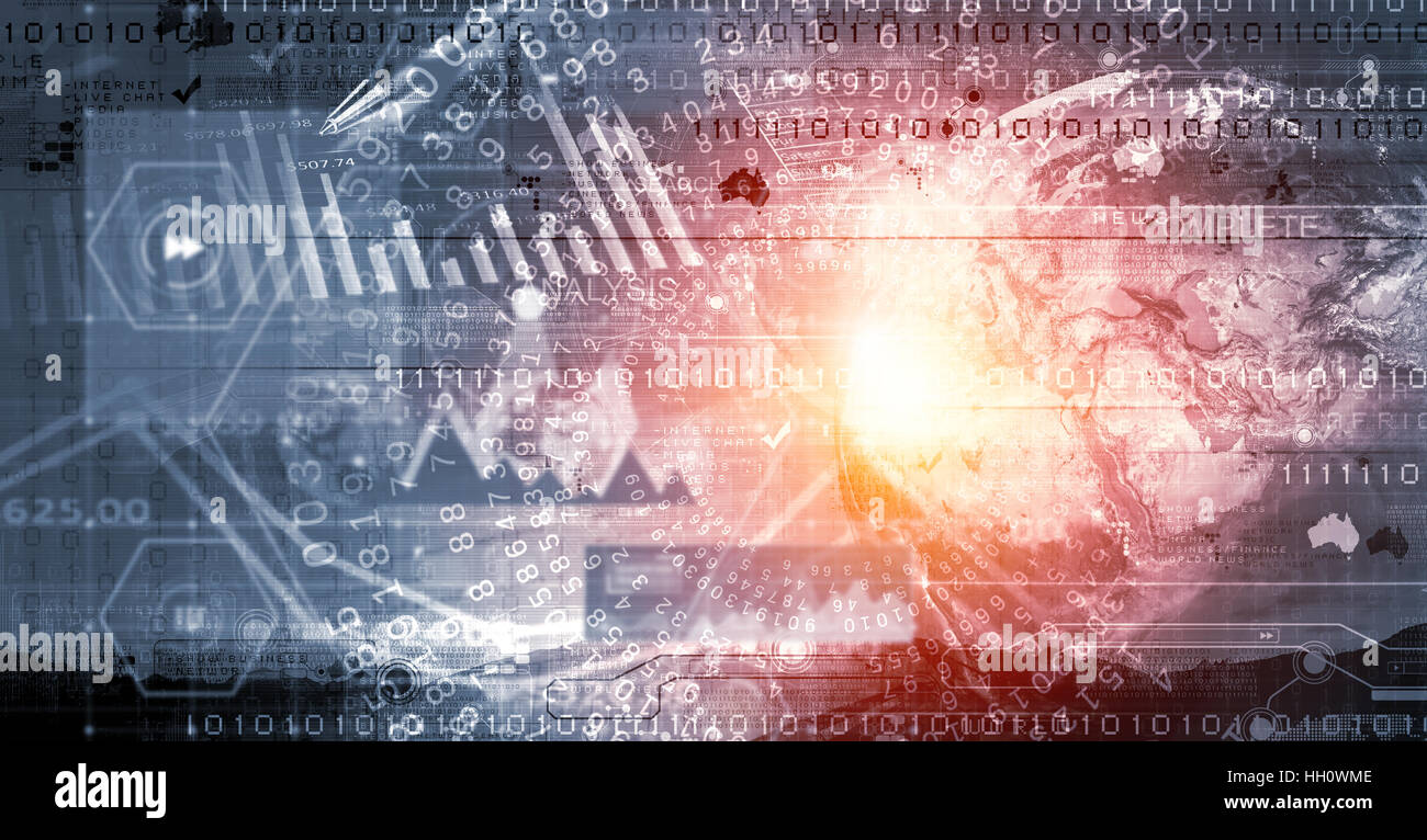 Hintergrundbild mit Dynamik von Diagrammen und Graphen Stockfotografie ...