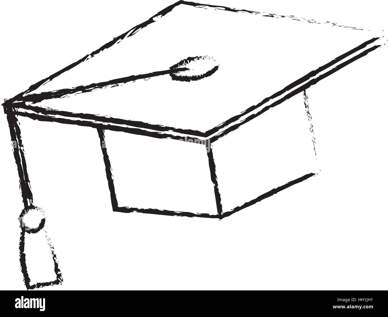 Graduation Hut isoliert Symbol Vektor Illustration Grafik-design Stock ...