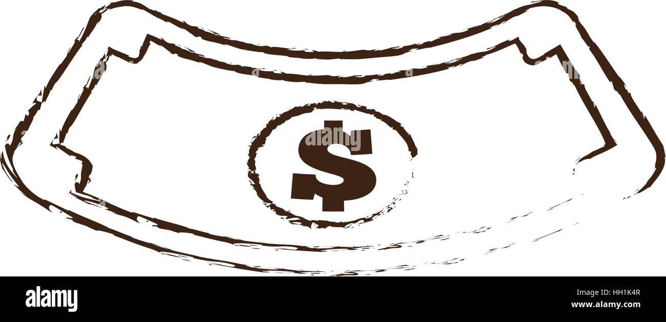 Skizze zu zeichnen Rechnung Geld Dollar Bargeld Symbol Stock ...