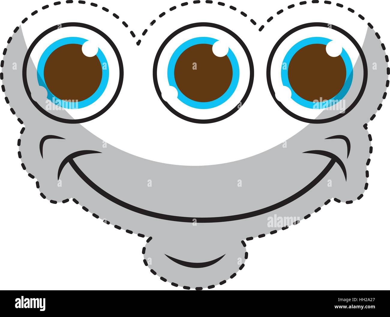 Monster Gesicht Emoticon Symbol Vektor Illustration-design Stock ...