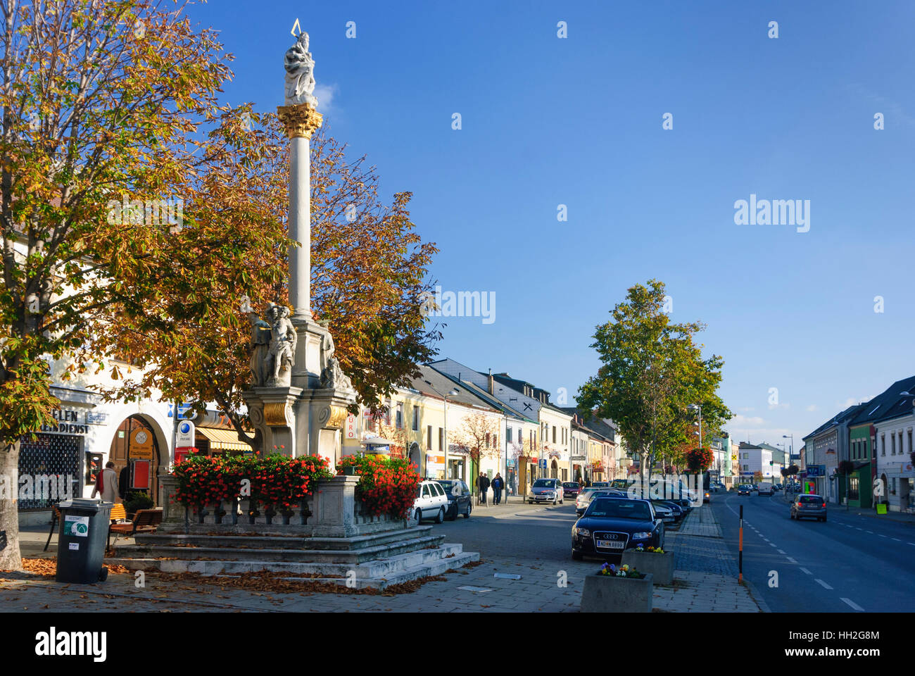Neusiedl am See: Hauptplatz mit Dreifaltigkeitssäule, Neusiedler See ...