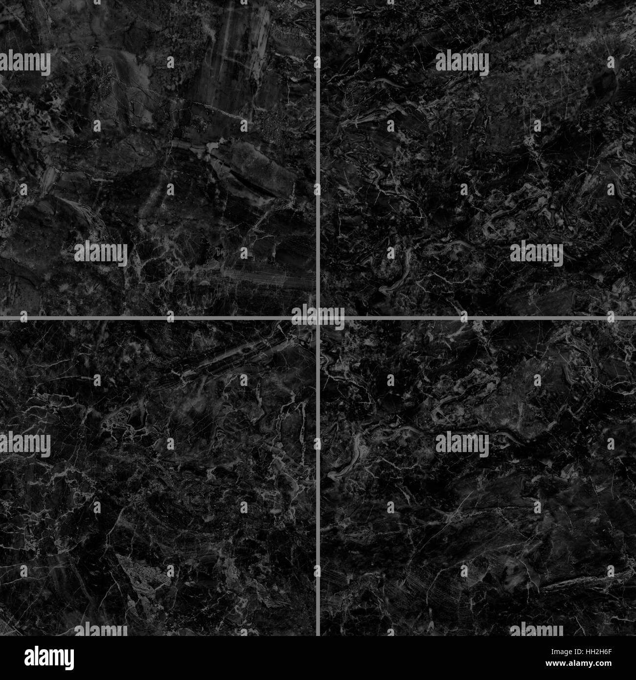 Vier verschiedene schwarze Marmor Textur. (high.res Stockfotografie - Alamy