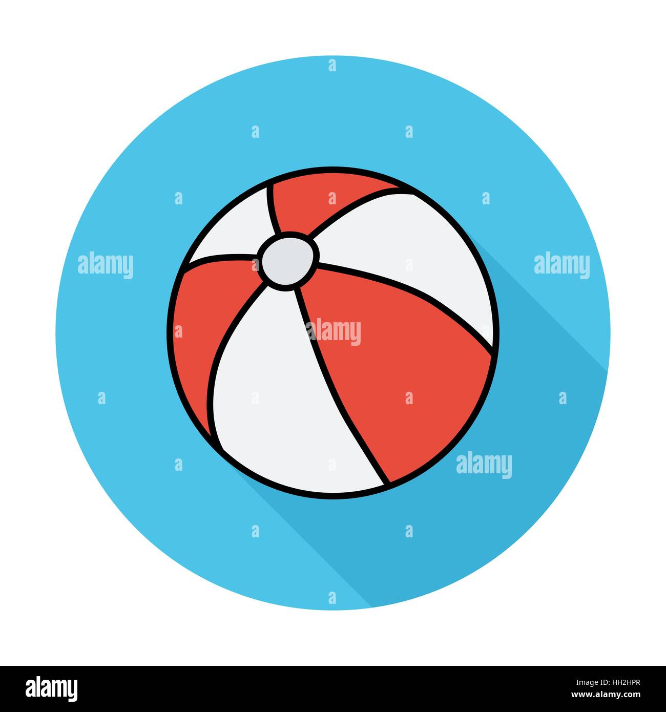 Beach-Ball-Symbol. Flache Vektor zugehörige Symbol für Web und mobile ...