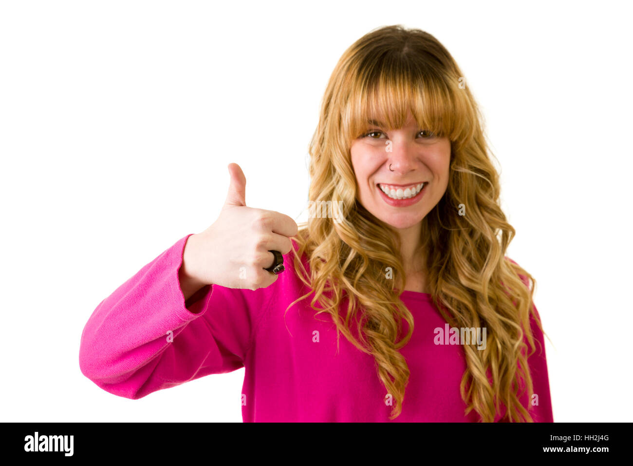 Die daumen nach oben geben -Fotos und -Bildmaterial in hoher Auflösung ...