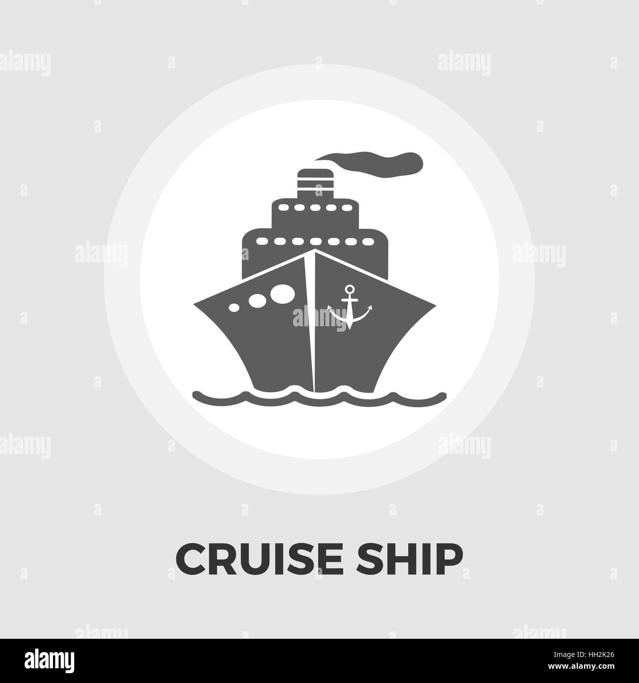 Kreuzfahrt Schiff Symbol Vektor. Flach-Symbol auf dem weißen ...