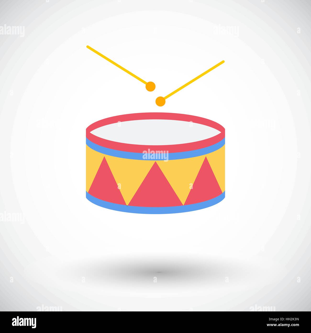 Trommel-Symbol. Flache Vektor zugehörige Symbol für Web und mobile ...