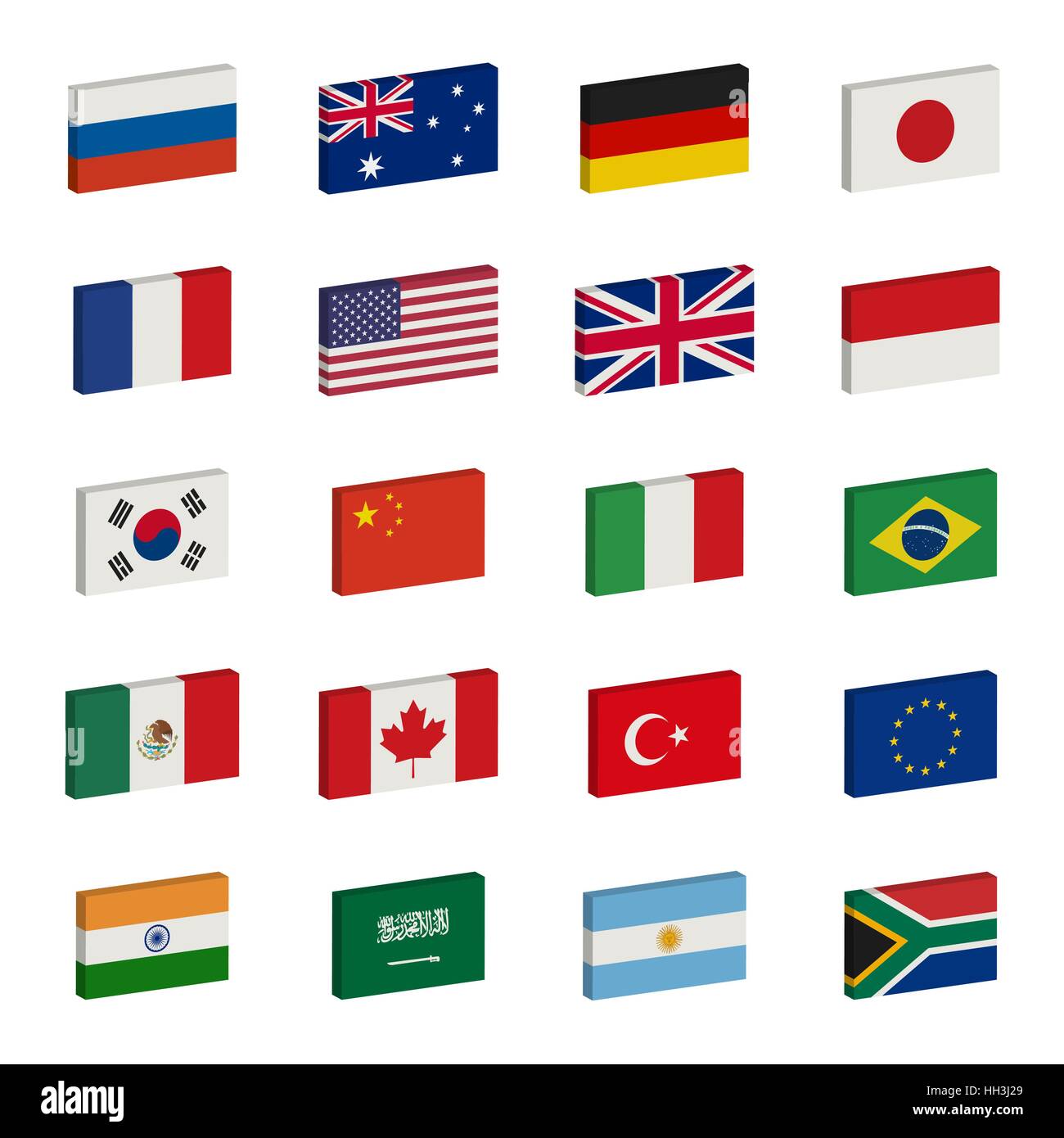 Flaggen der welt symbole Stock-Vektorgrafiken kaufen - Alamy